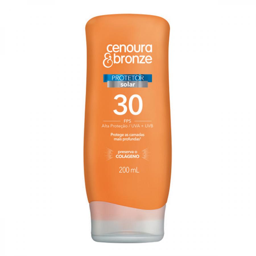 PROTETOR SOLAR CENOURA E BRONZE FPS30 LOÇÃO 200ML - Drogaria Catarinense