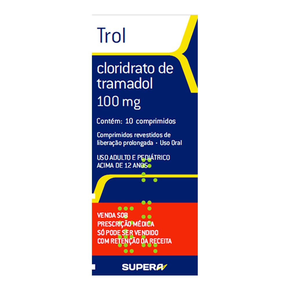 TROL COM 10 COMPRIMIDOS REVESTIDOS LIBERACAO PROLONGADA 100MG ...
