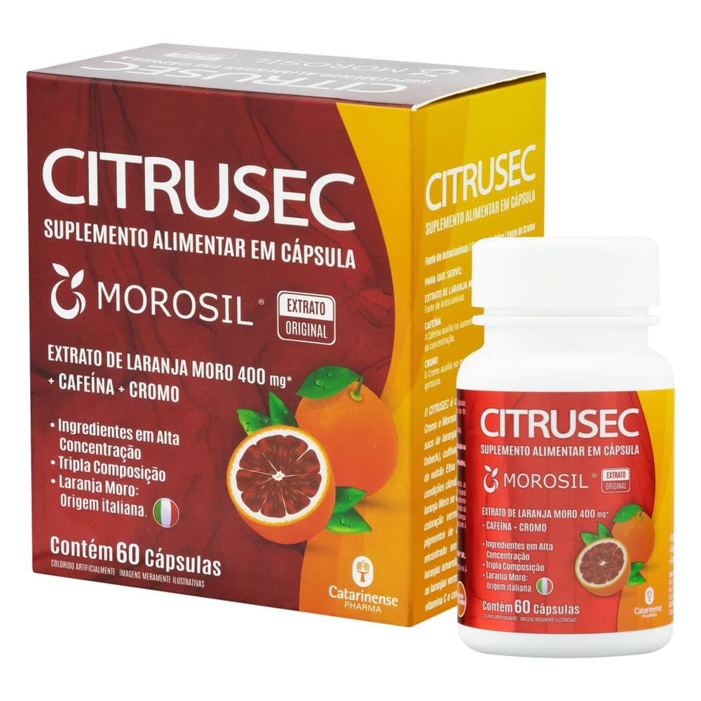 CITRUSEC - MOROSIL + CAFEINA + CROMO - 60 CAPSULAS - Drogaria Catarinense