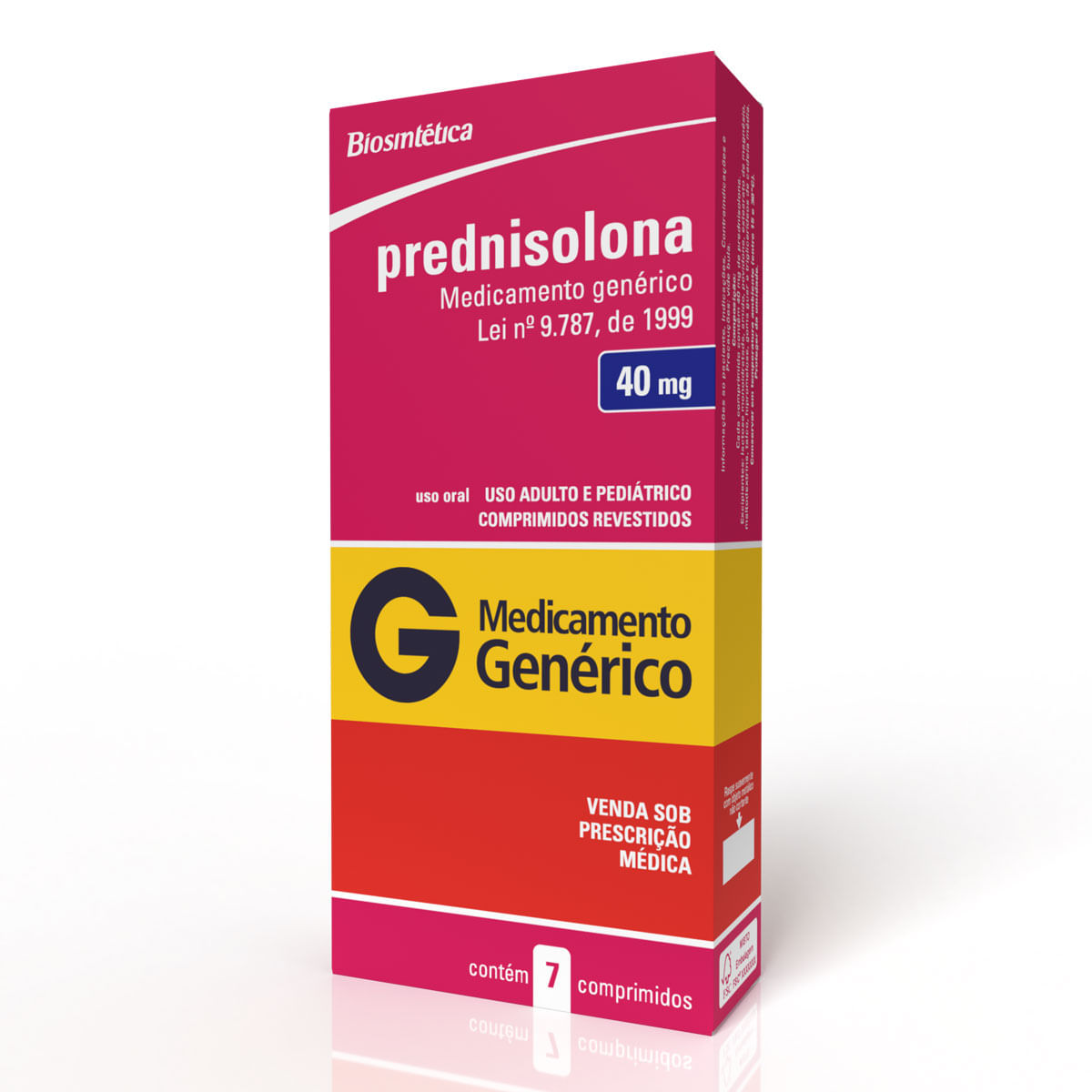 PREDNISOLONA 40MG COM 7 COMPRIMIDOS BIOSINTETICA GENERICO - Drogaria ...