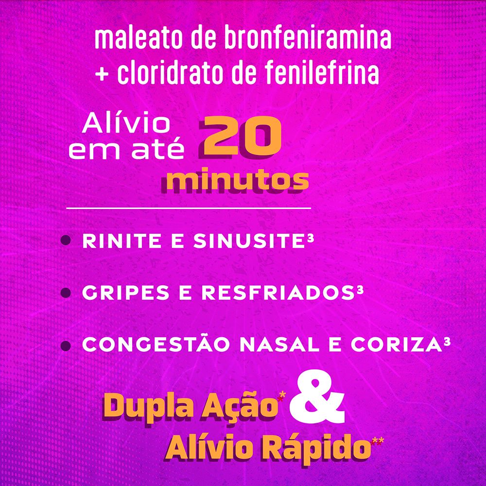 MALEATO DE BRONFENIRAMINA 12MG + CLORIDRATO DE FENILEFRINA 15MG COM 12 ...