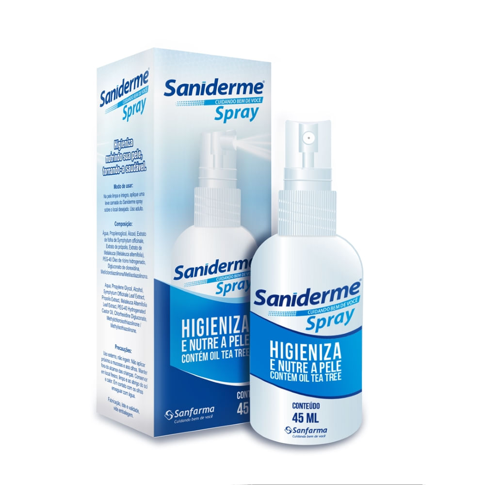 ANTISSEPTICO SANIDERME SPRAY 45ML - Drogaria Catarinense