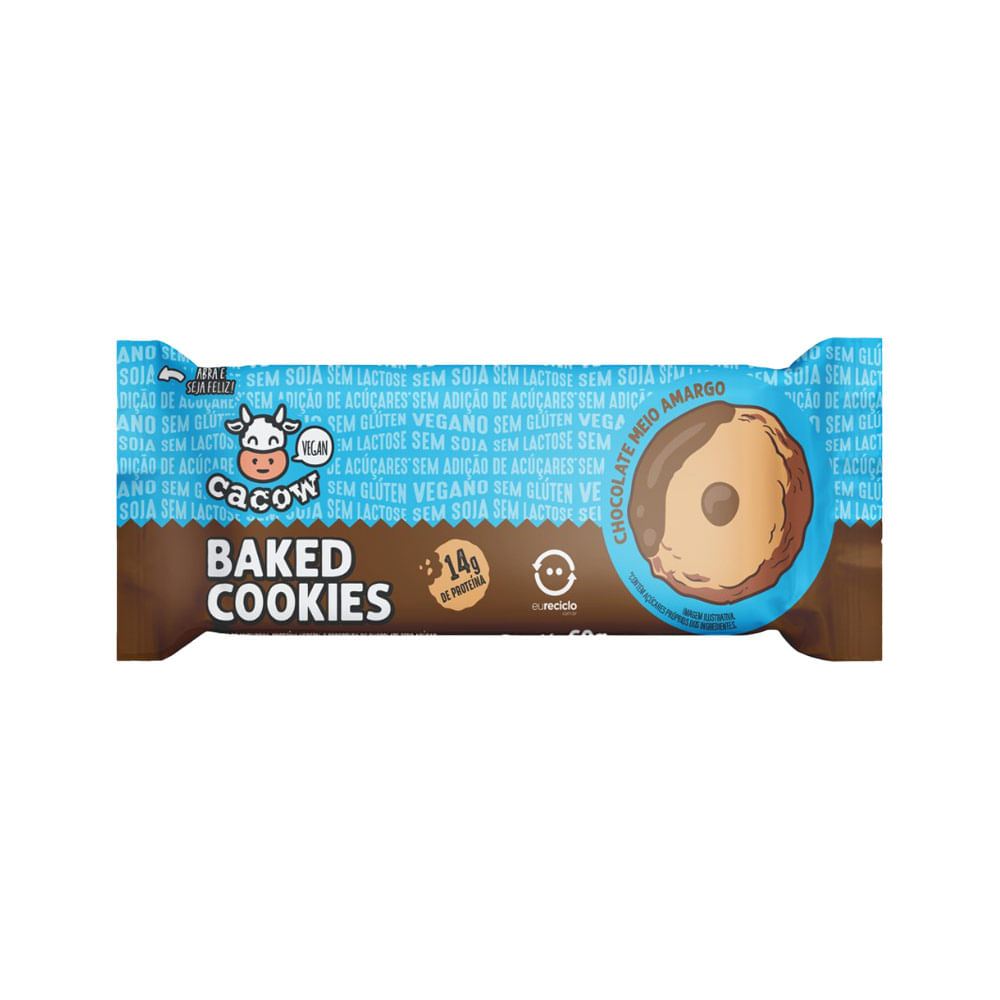 BISCOITO CACOW BAKED COOKIES 60GR CHOCOLATE - Drogaria Catarinense