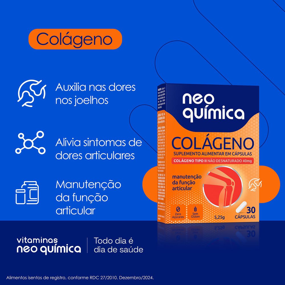 SUPLEMENTO NEO QUIMICA COLAGENO 40MG 30 CAPSULAS - Drogaria Catarinense